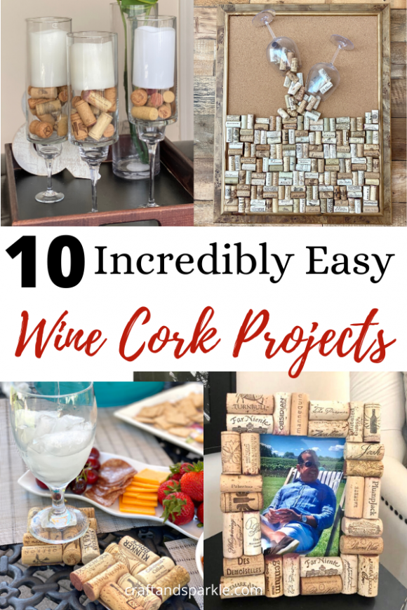 10 Incredibly Easy Wine Cork Projects - Craft and Sparkle