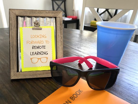Bright & Fun Remote Learning School Supply Stand - Craft and Sparkle