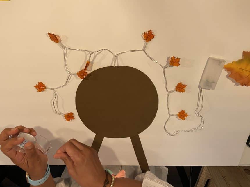 DIY Light Up Thanksgiving Turkey Wall Art & Game - Craft and Sparkle