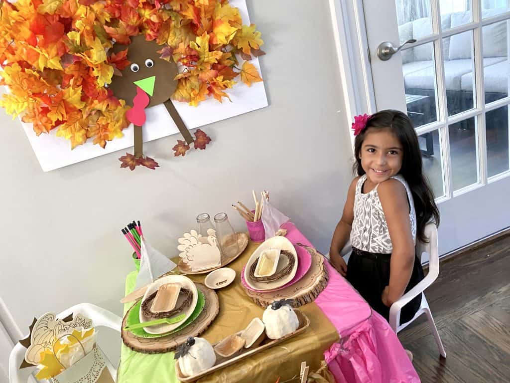 Bright and Fun Thanksgiving Table For Kids - Craft and Sparkle