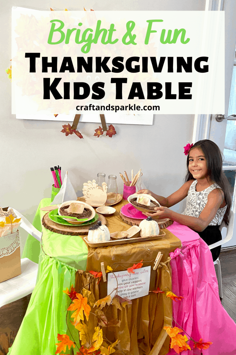 Bright and Fun Thanksgiving Table For Kids - Craft and Sparkle