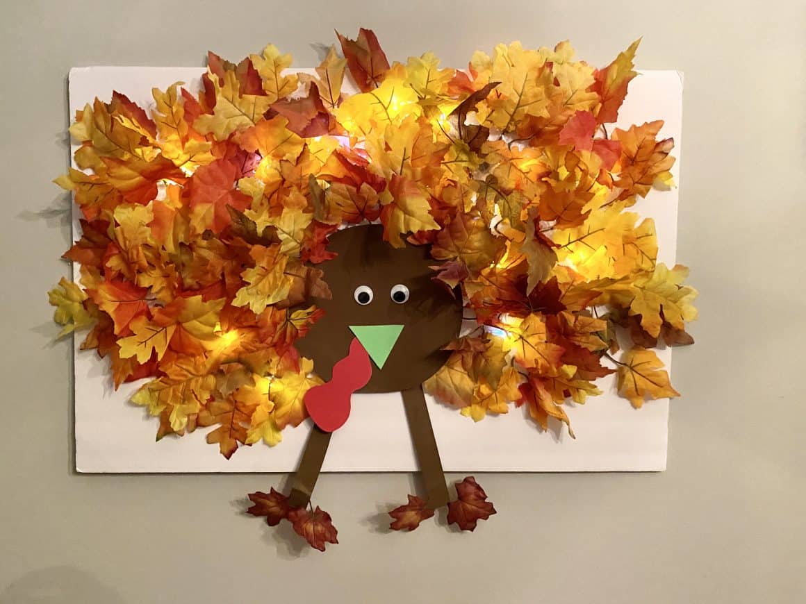 DIY Light Up Thanksgiving Turkey Wall Art & Game - Craft and Sparkle