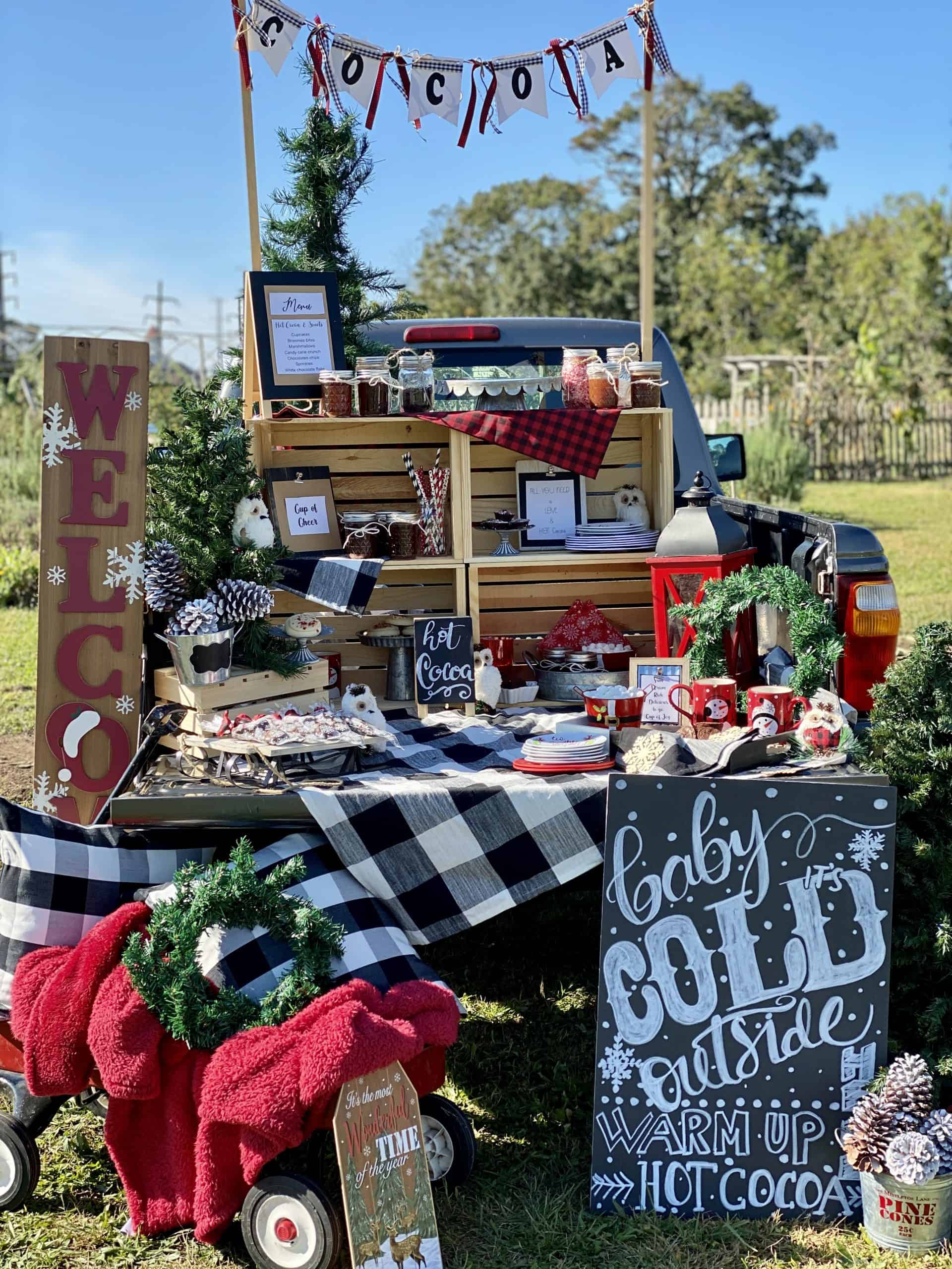 Insanely Cute Hot Cocoa Stand Photo Shoot Using Your Pickup Truck ...