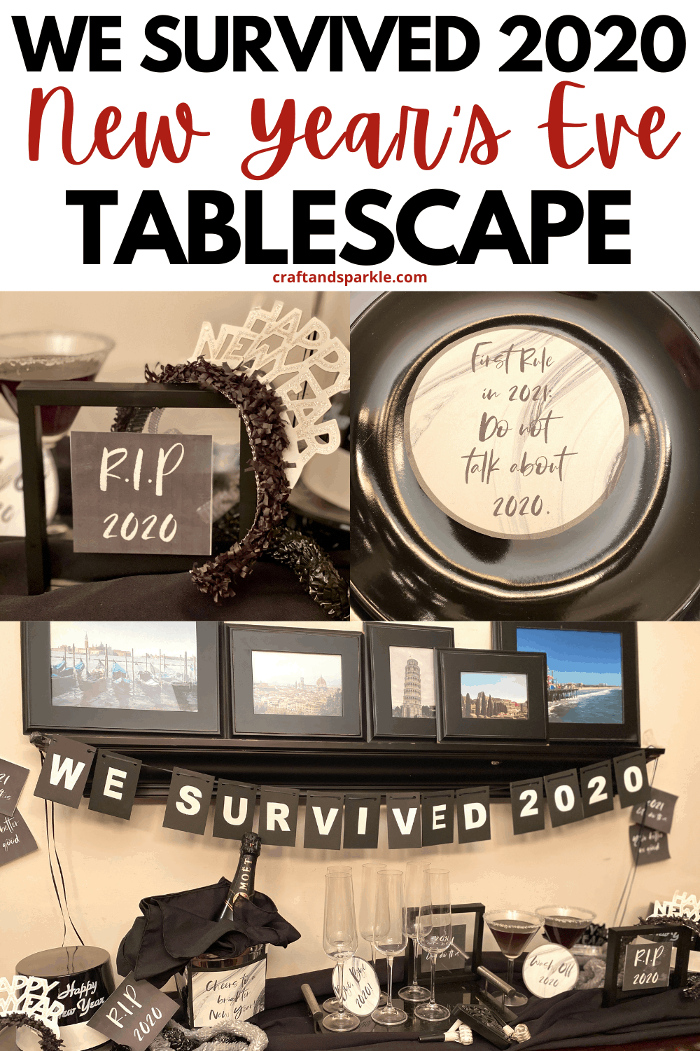 We Survived 2020 New Year’s Eve Dinner Party - Craft and Sparkle