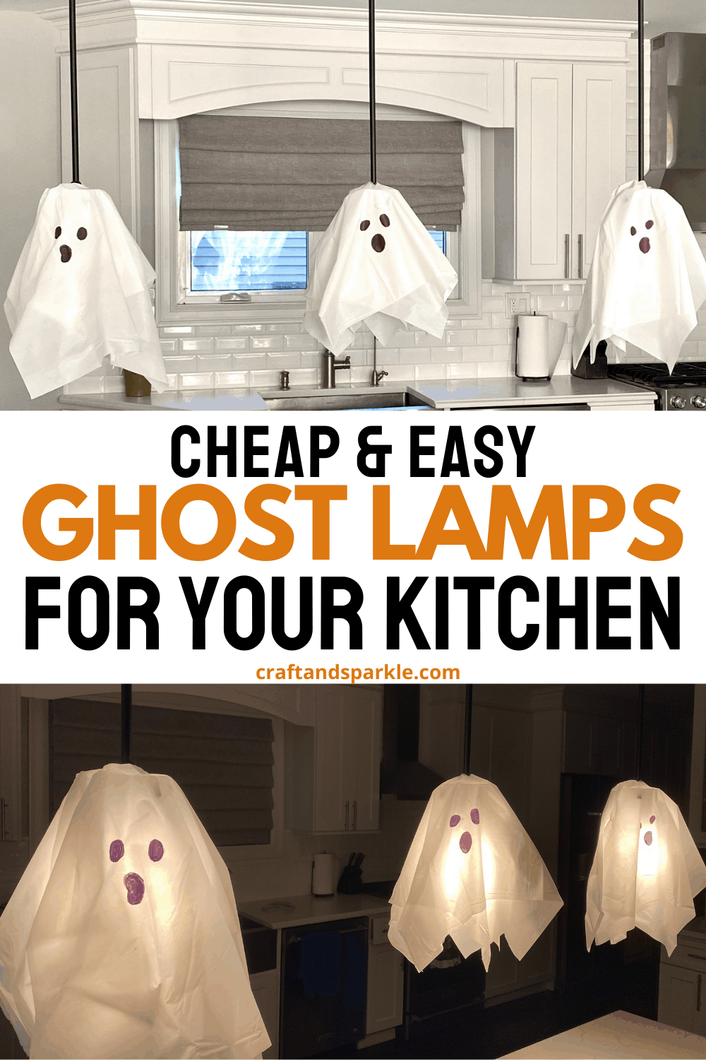 Spooky Ghosts For Your Kitchen (So Cheap & Easy!) - Craft and Sparkle